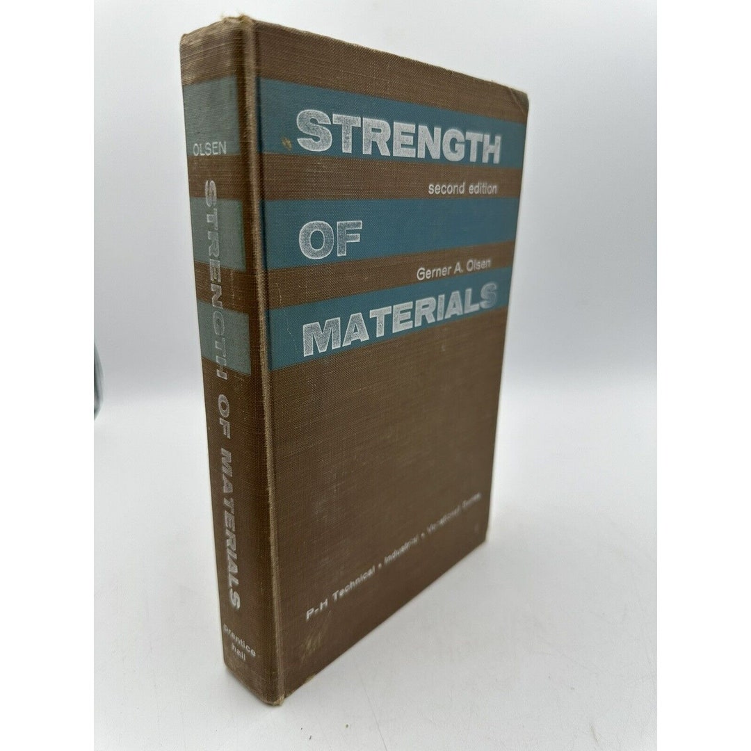 Strength of Materials Gerner Olsen 1962 2nd Edition HC VTG Textbook ...