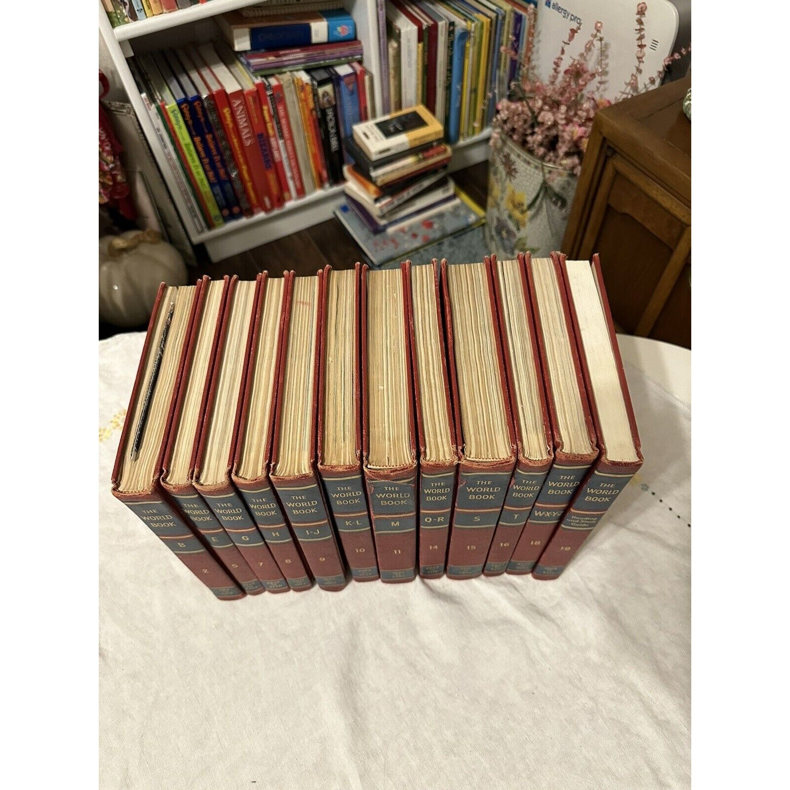 Vintage Decorative Books 1960's World Book Encyclopedia Set of 12 Books ...