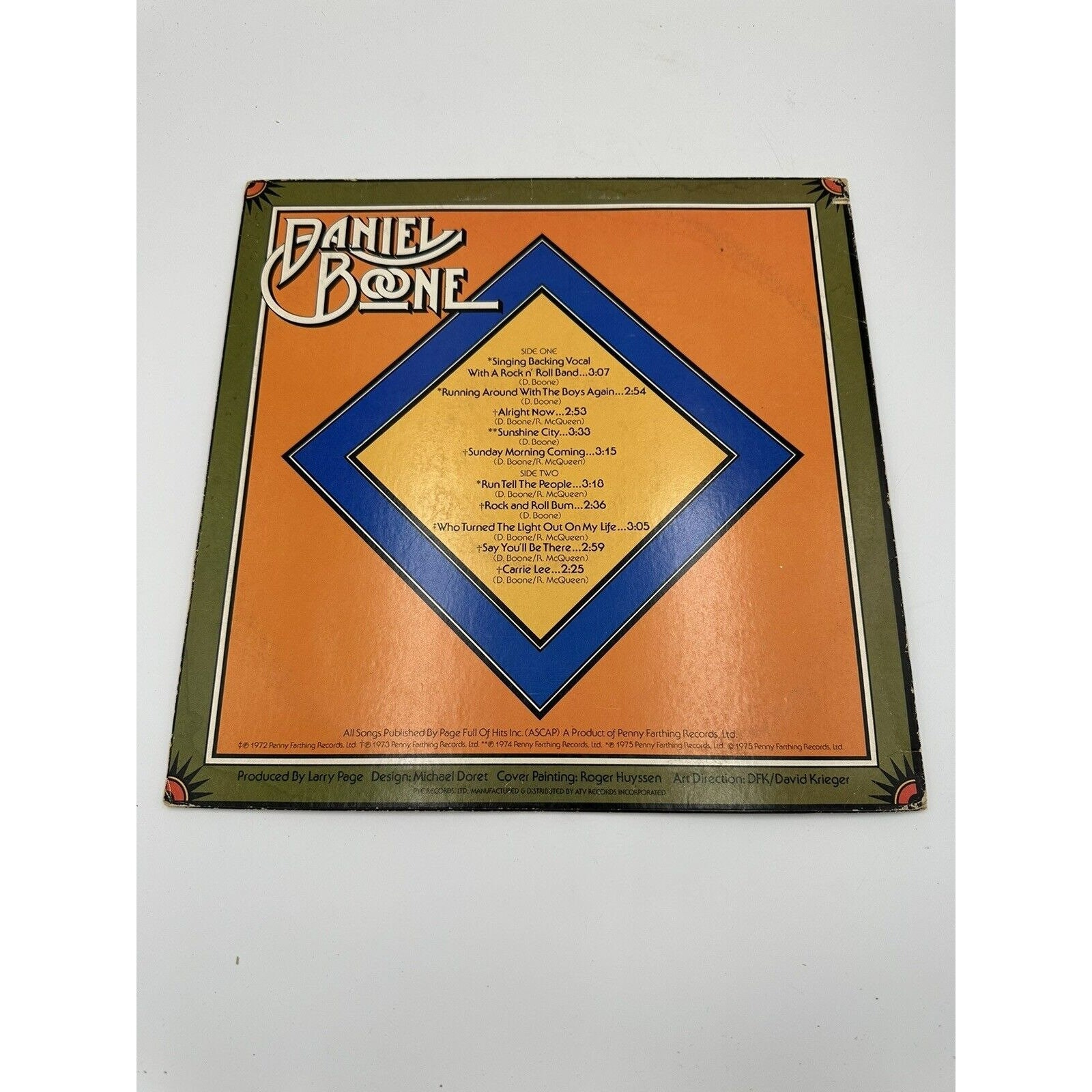 Vintage Country Vinyls DANIEL BOONE: Run Tell the People Vinyl LP 1975 ...