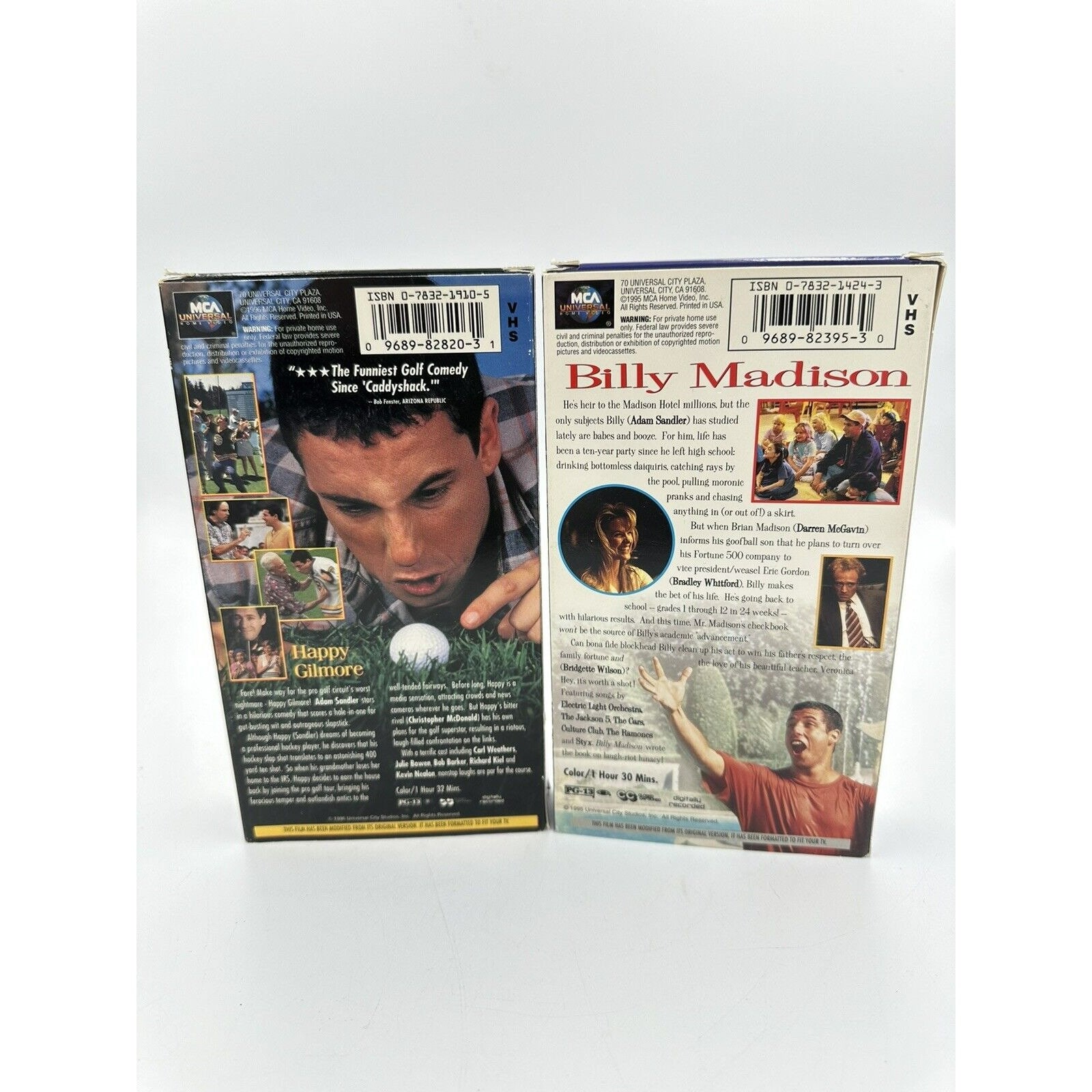 Vintage Happy Gilmore & Billy Madison VHS, 1996, 1998 Adam Sandler ...