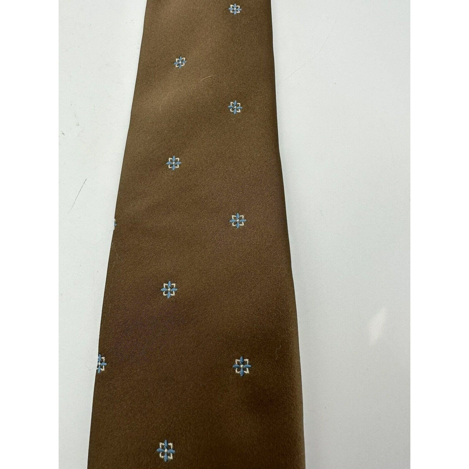VTG Designer Ties Mens Polyester Necktie 1970's Wembley Brown Blue ...