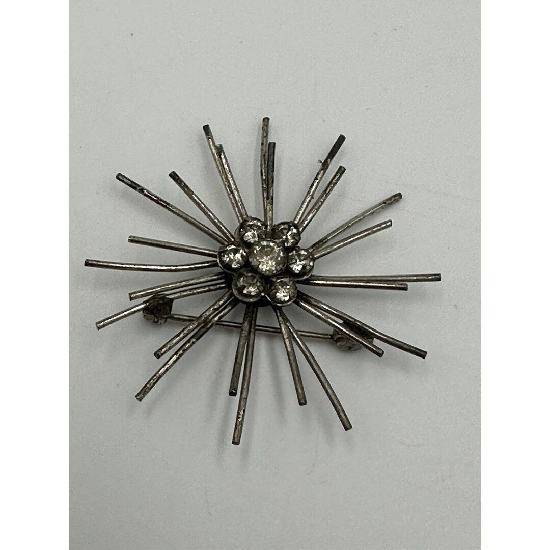 Vintage Sterling Silver Jaykel Atomic Starburst Brooch VTG Pins Retro ...