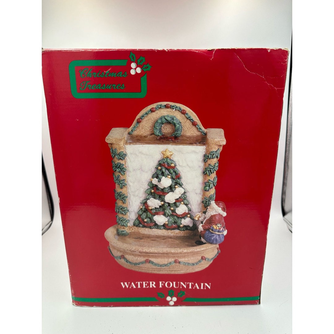 Vintage Christmas Treasures Tree Decorative Water Feature Fountain ...