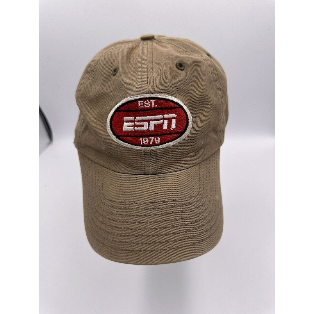 Vintage ESPN Est 1979 Hat Tan Cotton Dad Cap Baseball Hat Red ...
