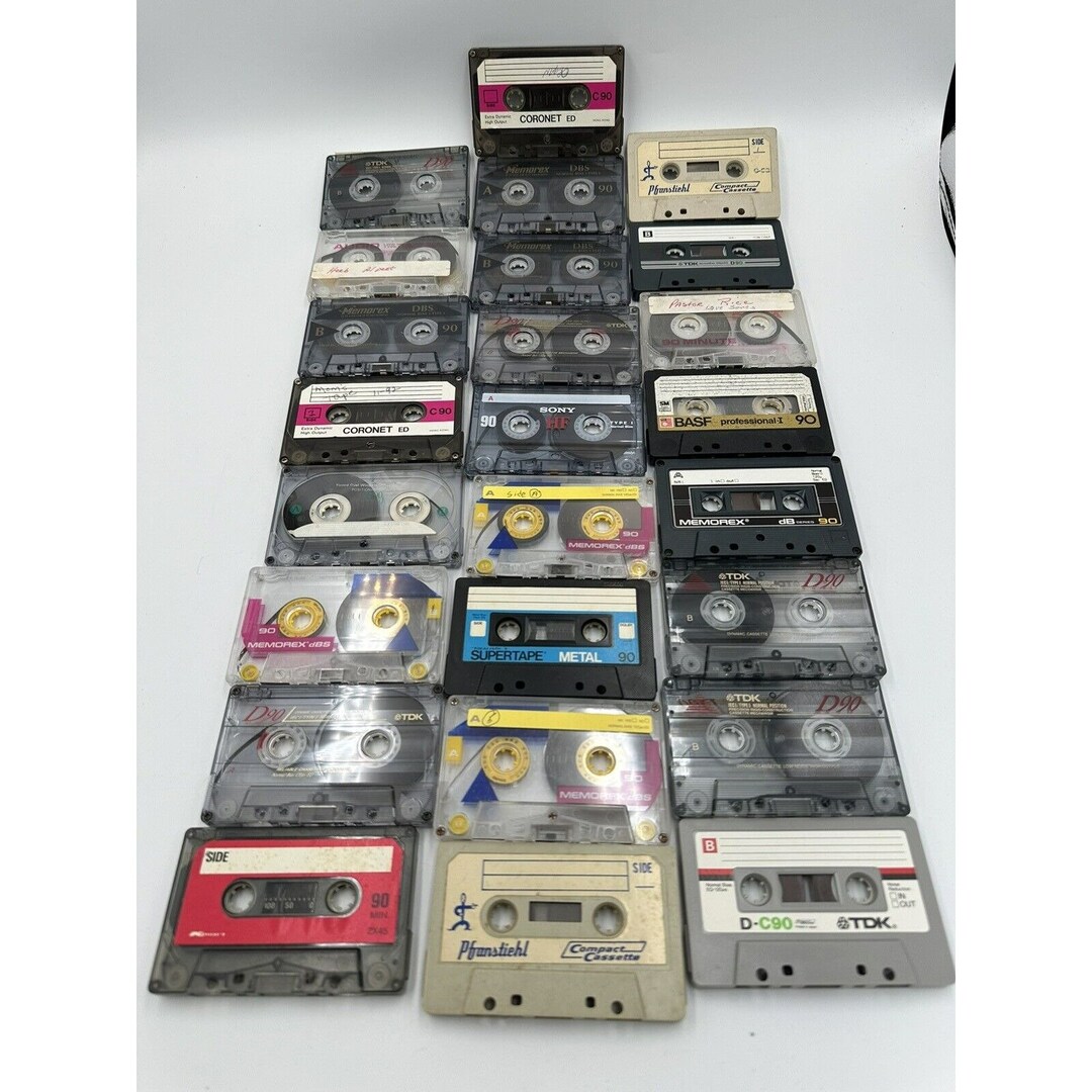 Lot of 25 Previously Used Audio Cassette Tapes Sold as Blank C90 90 ...