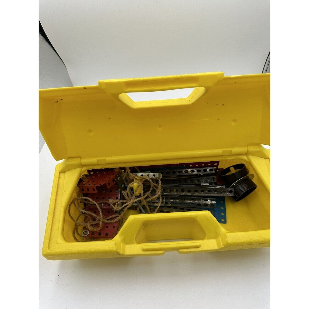 Vintage Toys Gabriel Erector Set in Yellow Plastic Case With Lots of ...