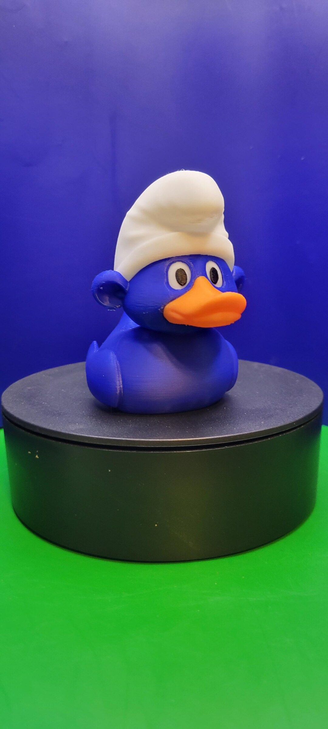 3d-printed Smurf Duck Figure - Blue With White Hat, Ideal for Jeeps ...