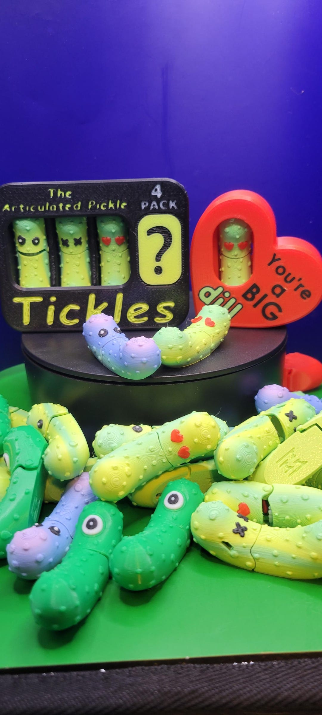 3dprinted Articulated Tickle Pickle Figures and Keychains - Etsy