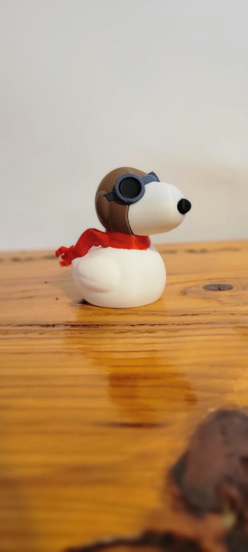 Fighter Pilot Snoopy Duck Figure: 3d-printed Plastic, Red Scarf ...