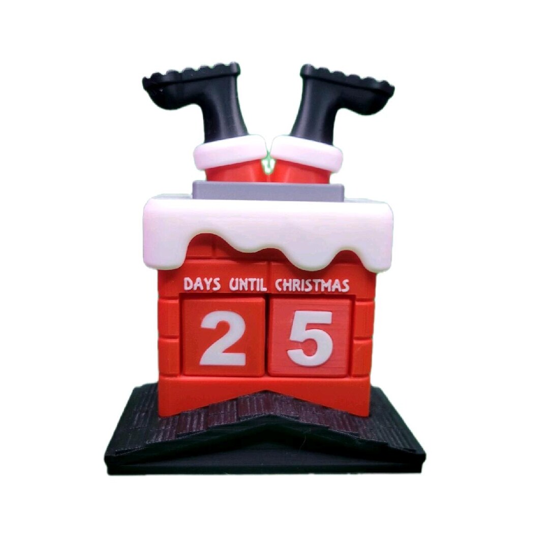 Christmas Santa Chimney Count Down Calendar-festive Home Decorations 3d ...