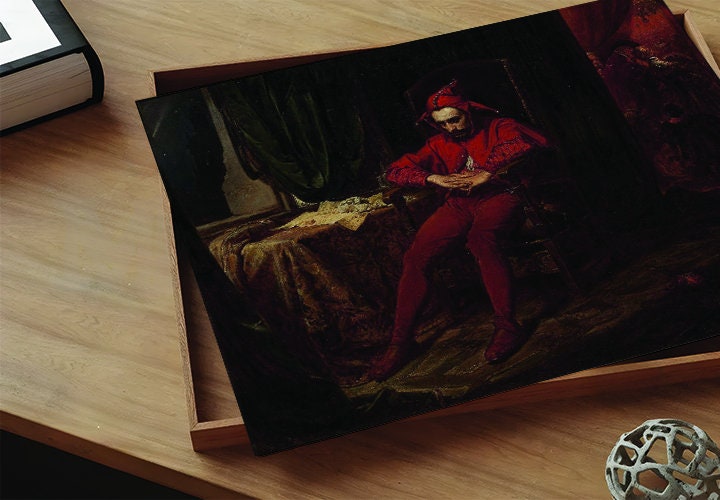 Sad Clown Stanczyk by Jan Matejko Vintage Red Print Dark Academia Wall ... Sad Clown Stanczyk by Jan Matejko Vintage Red Print Dark Academia Wall ...