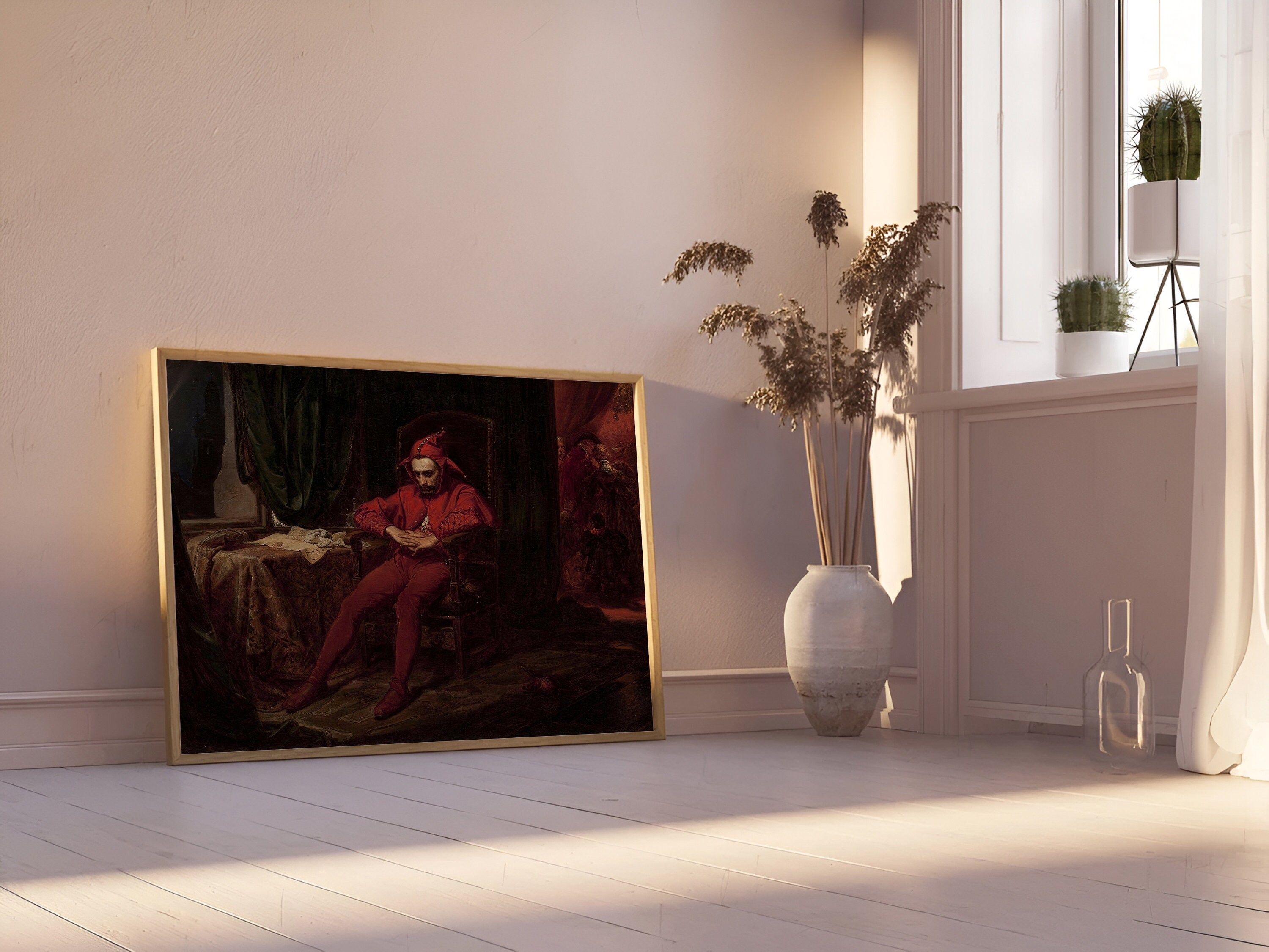 Sad Clown Stanczyk by Jan Matejko Vintage Red Print Dark Academia Wall ... Sad Clown Stanczyk by Jan Matejko Vintage Red Print Dark Academia Wall ...
