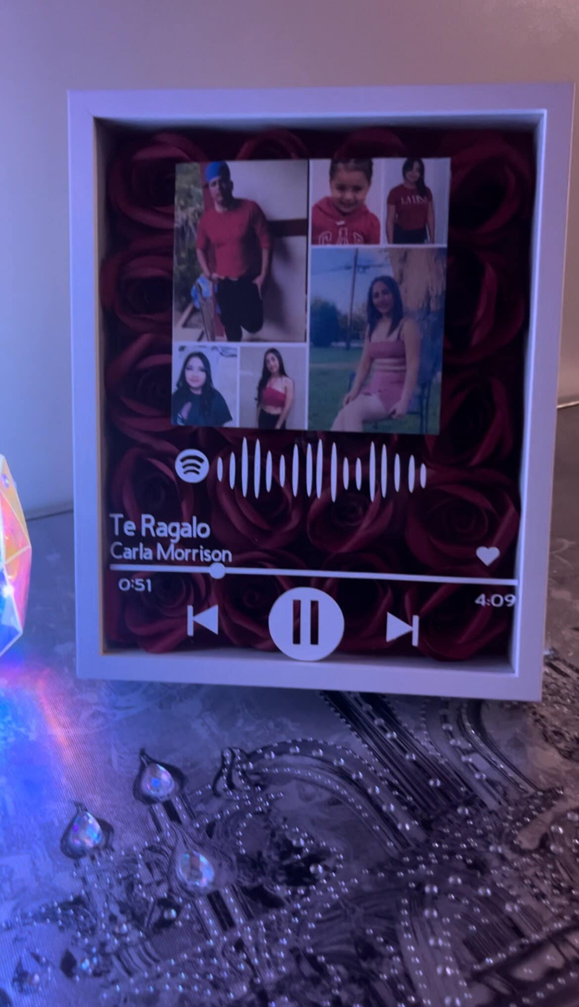 Spotify Rose Shadow Box - Etsy