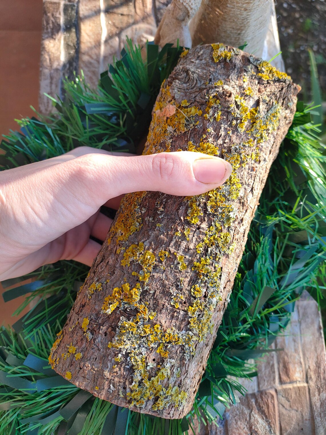 Pine Yule Logs Wooden Log DIY - Natural Rustic Decoration - Christmas ...