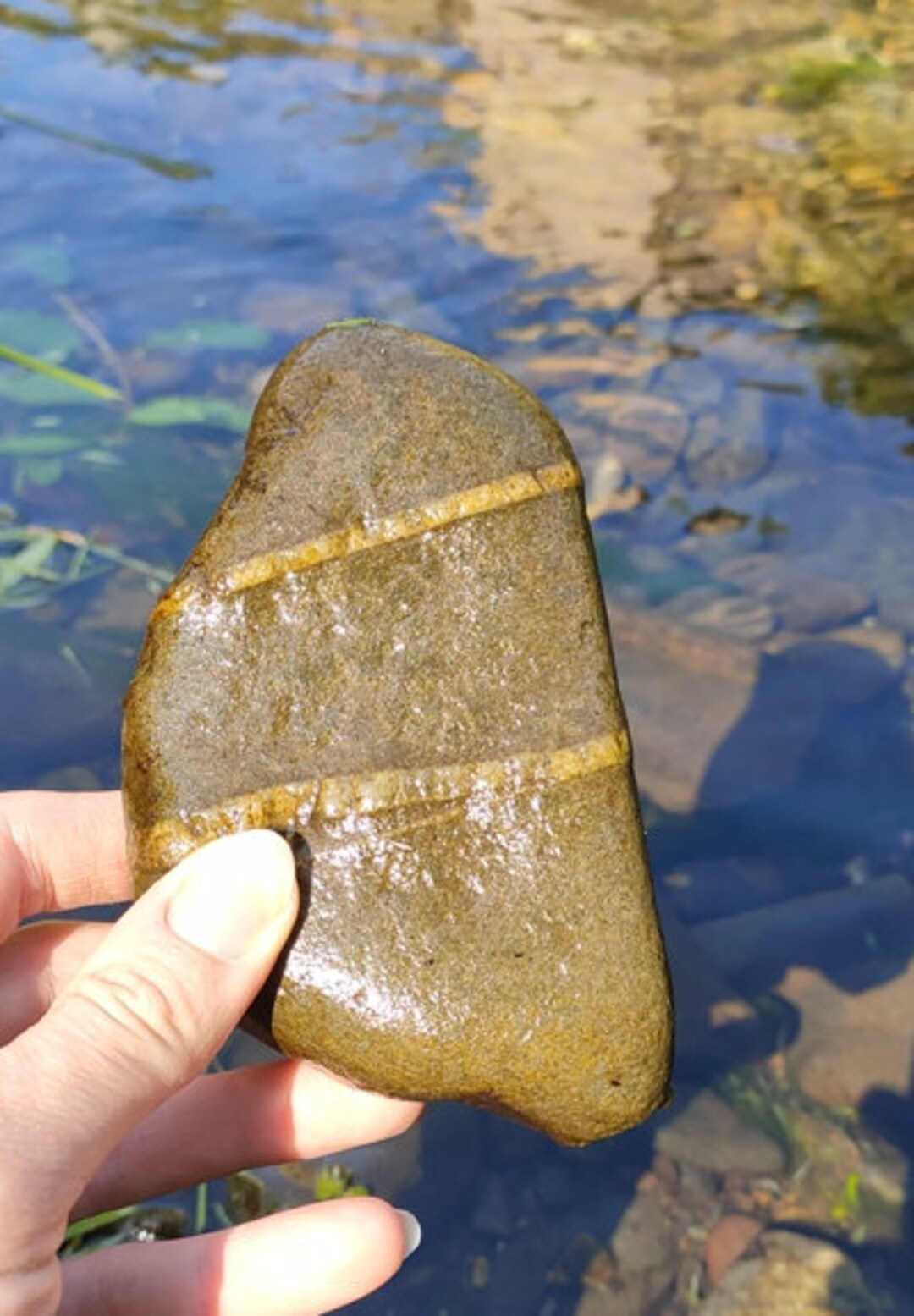 Magic Wishing Stone - River Stone - Rare Celtic Stone - Stripe Stones ...