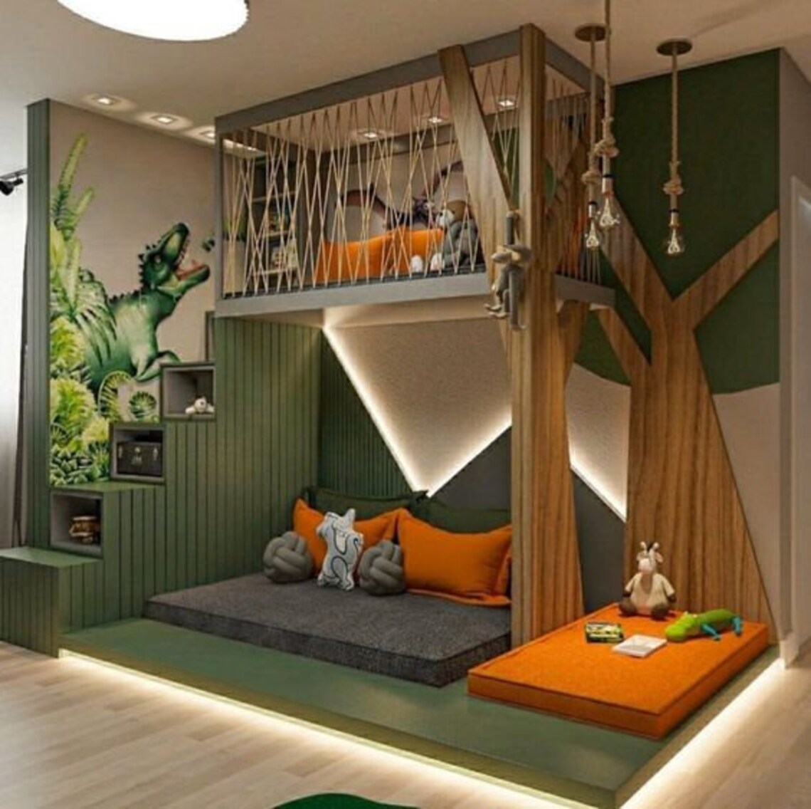 Tree Jungle Themed Bed PRODUCTION PLAN Suitable for Hand - Etsy Canada