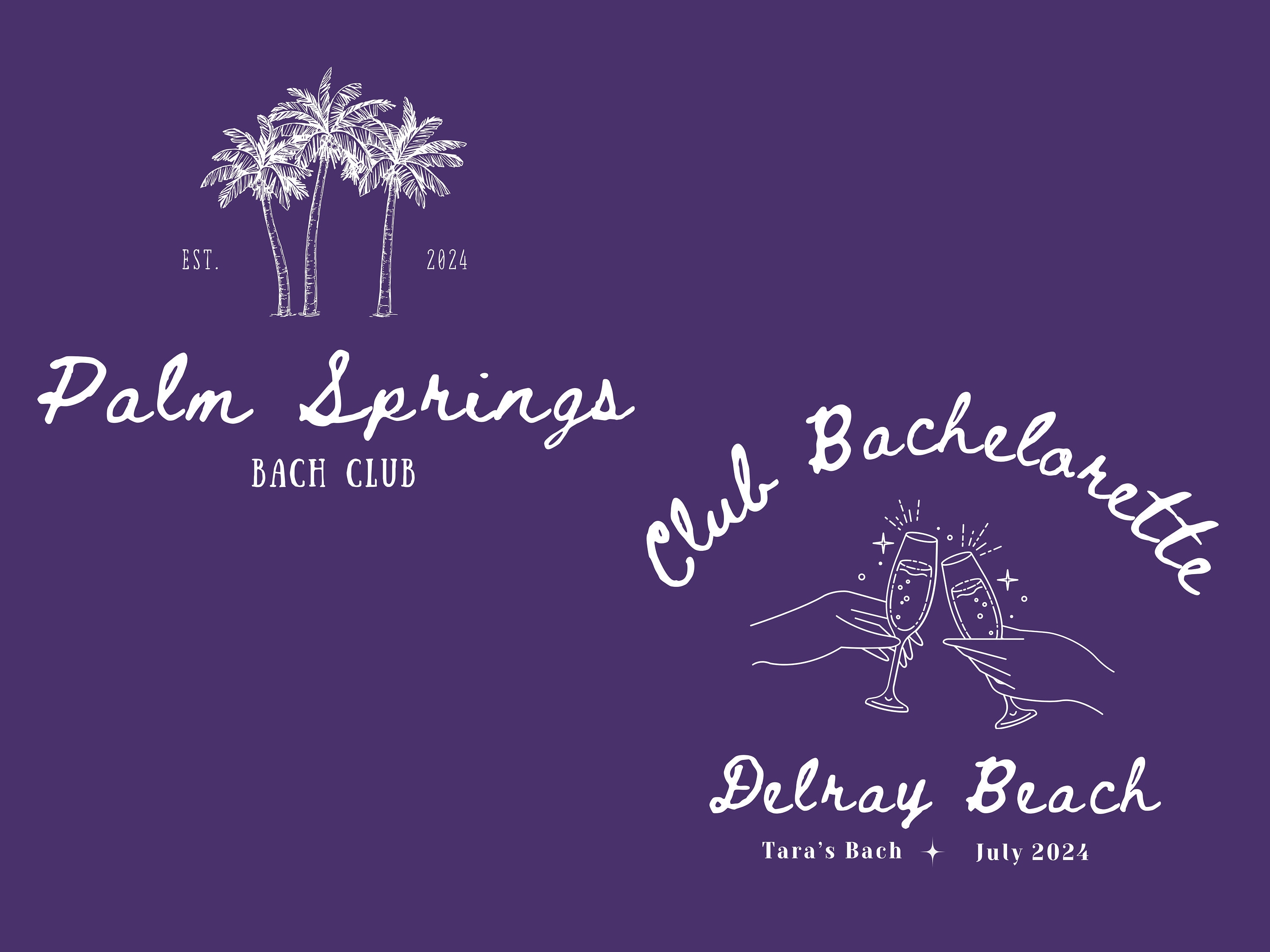 5 Editable Canva Bach Club Logos, Bachelorette Logos, Bachelorette Club ...