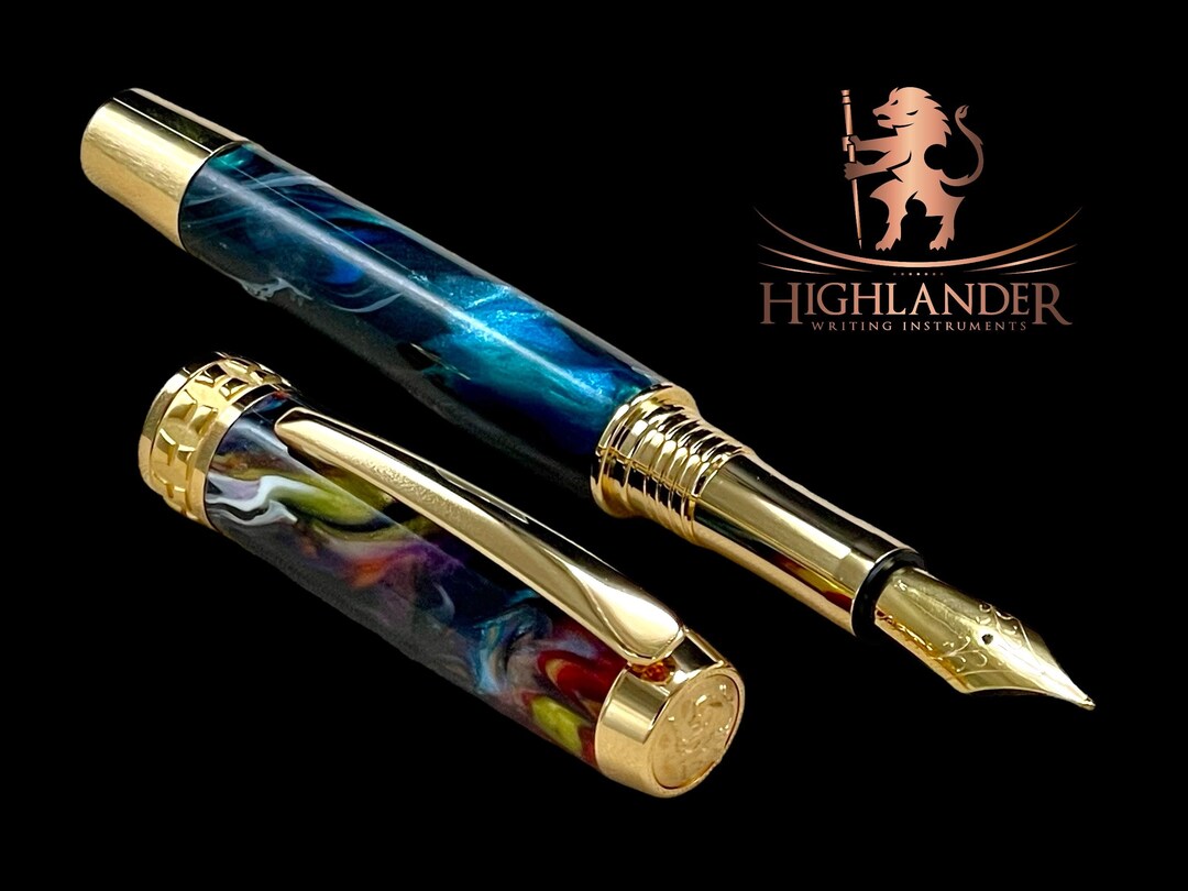 Handcrafted Luxury Gold Fountain Pen, One of a Kind, Handmade in ...