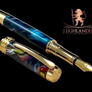 Handcrafted Luxury Gold Fountain Pen, One of a Kind, Handmade in ...