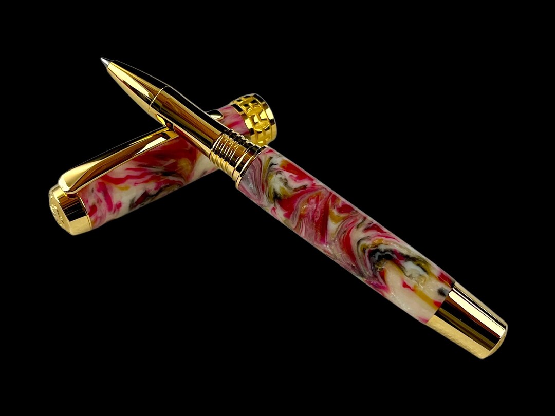 Elegant “spring Flowers” Gold Rollerball Pen- Unique Gifts to Be ...