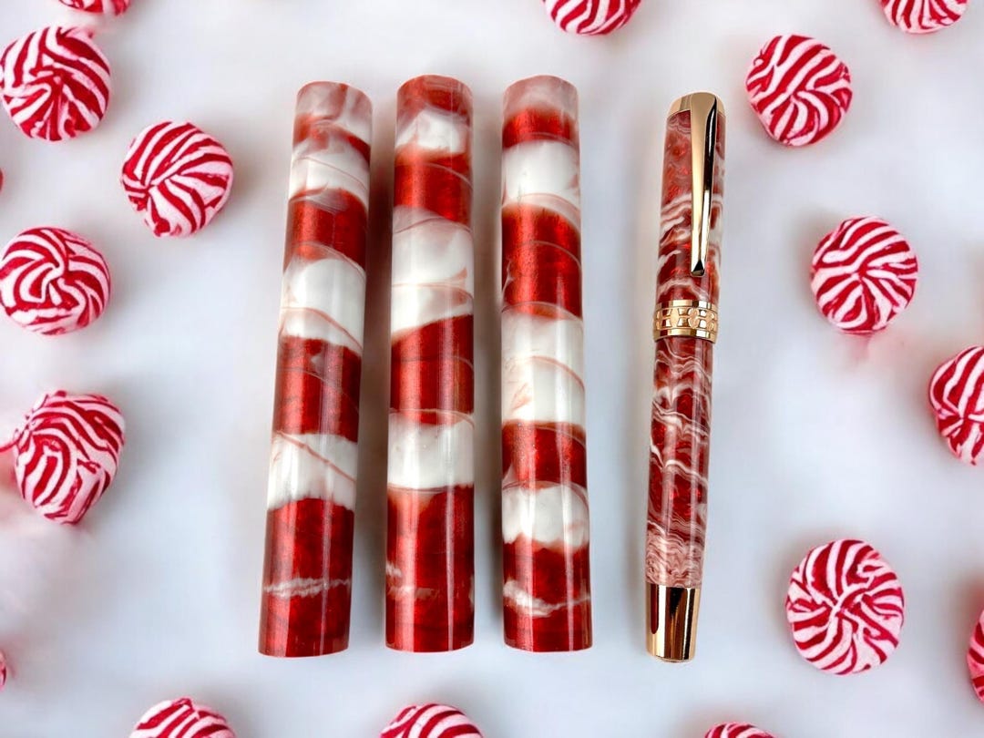 Peppermint Candy Custom Alumilite Resin Pen Blank~turning. by ...
