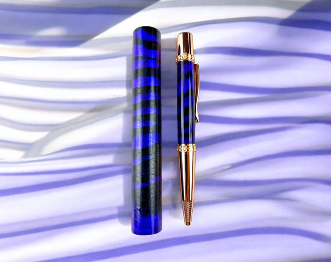 Grape Zebra Custom Alumilite Resin Pen Blank~turning. by Highlander Pen ...