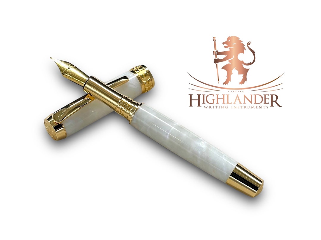 Pearly White Pearlescent 24k Gold Highlander 5280 Acrylic Artisan ...