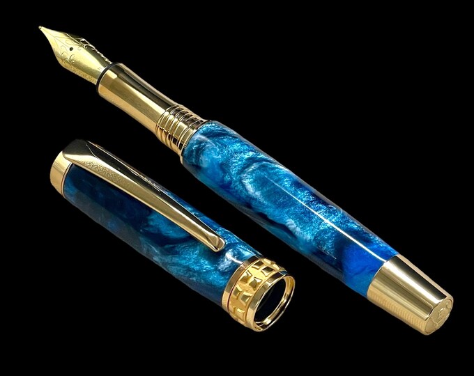 Highlander “skye Tempest” Gold Fountain Pen - “A Storm Rolling Through ...
