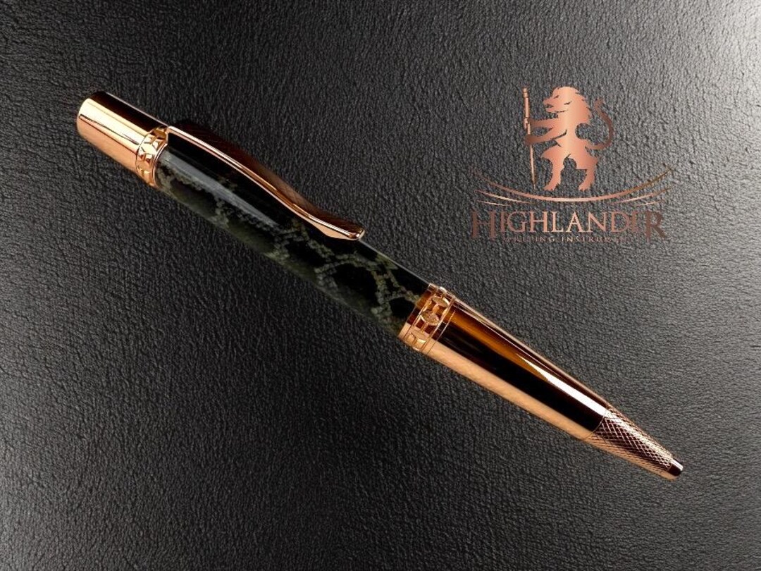 Red Gold Dark Burmese Python Handmade Ballpoint Pen. One of a Kind ...