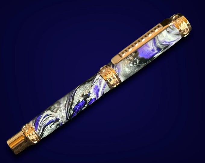 Zeus | Red Gold Fountain Pen | Edinburgh Collection - Etsy