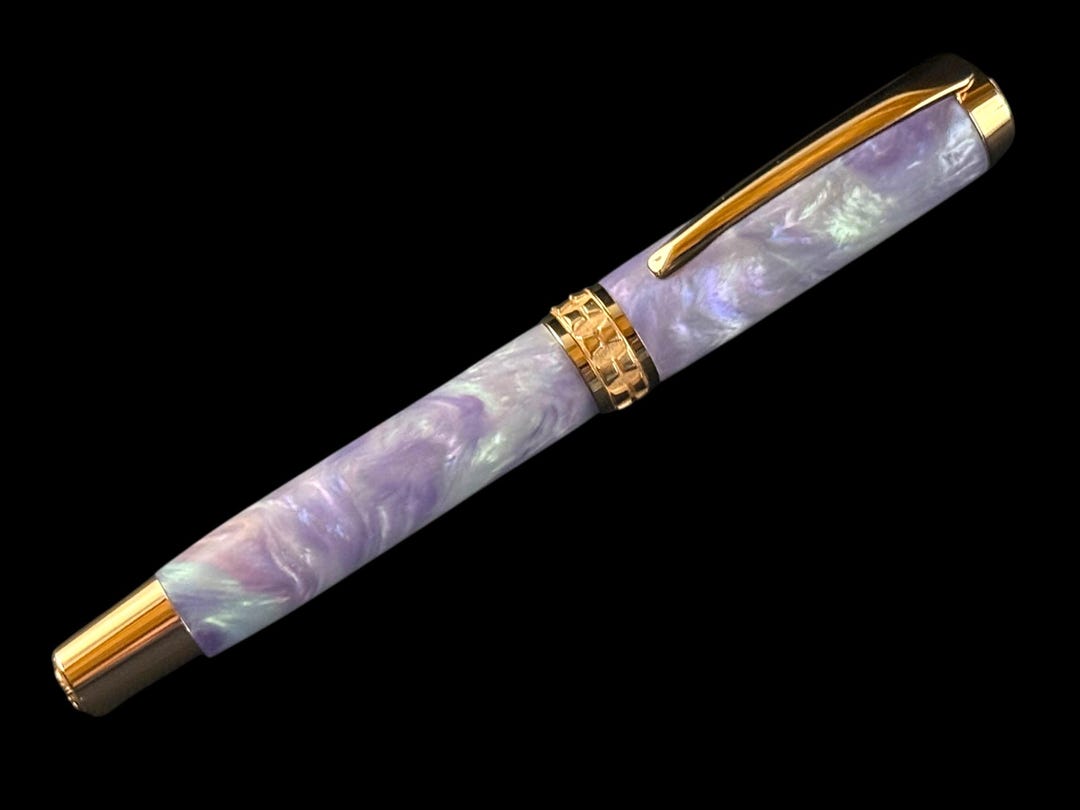 Amethyst Opal | Red Gold Fountain Pen | Elegant Writing Gift - Etsy