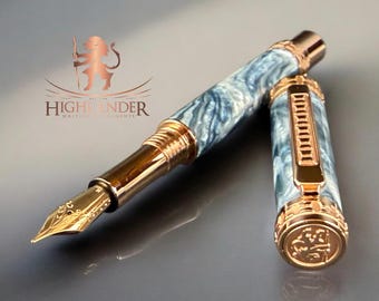 Striking “molten Metals” Red Gold Fountain Pen - the Perfect Gift for ...