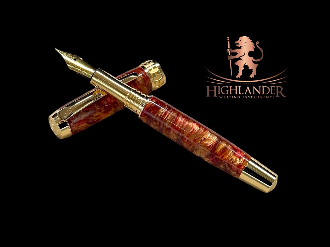 Molten Copper, Gold Fountain Pen, Artisan Handcrafted Writing ...