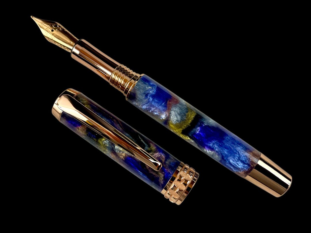 Highlander “celestial Glen” Red Gold Fountain Pen - “A Highland Valley ...