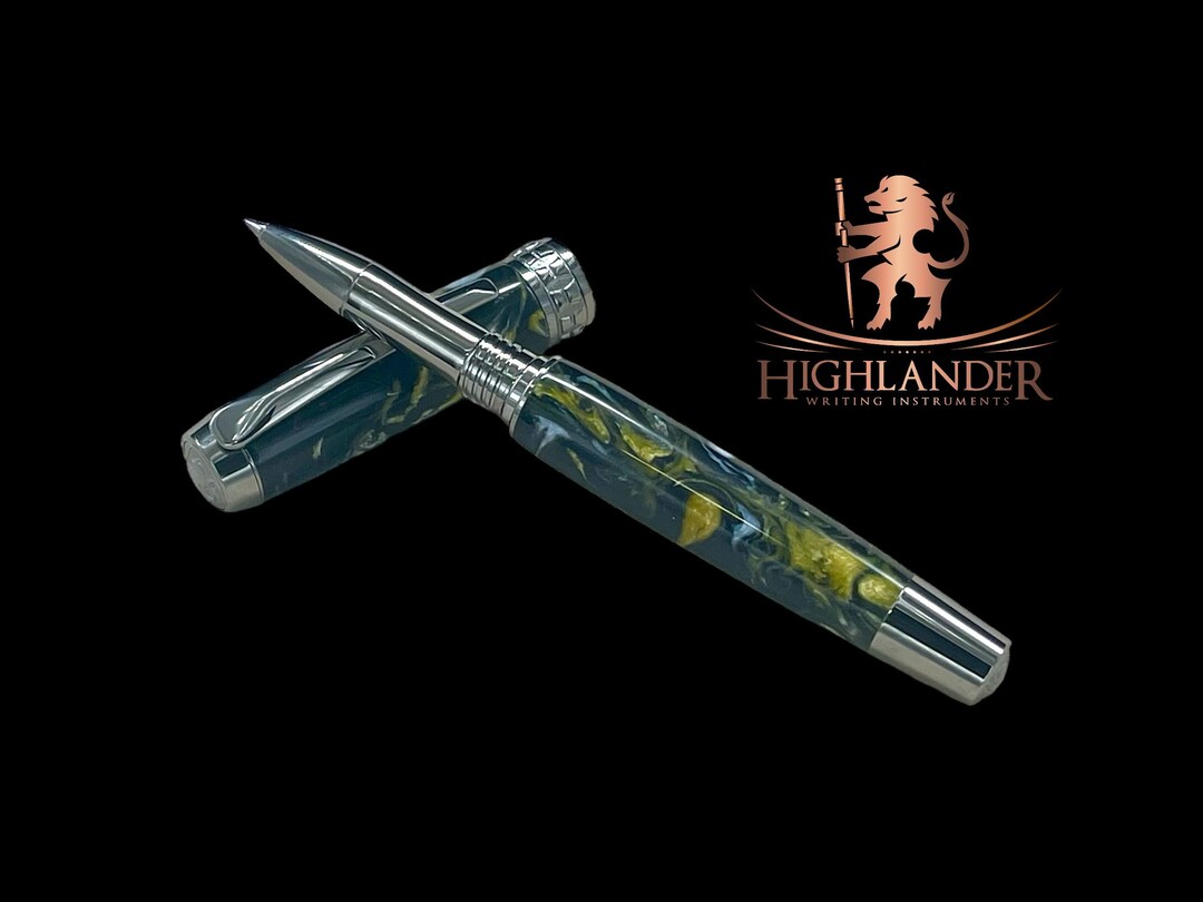 Black/gold/white Black Titanium Highlander 5280 Artisan Handcrafted ...