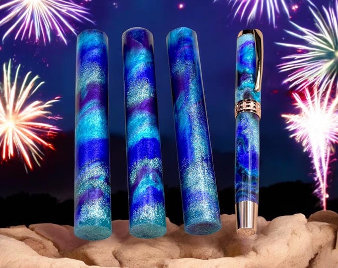 Purple Explosion Custom Alumilite Resin Pen Blank~turning. by ...