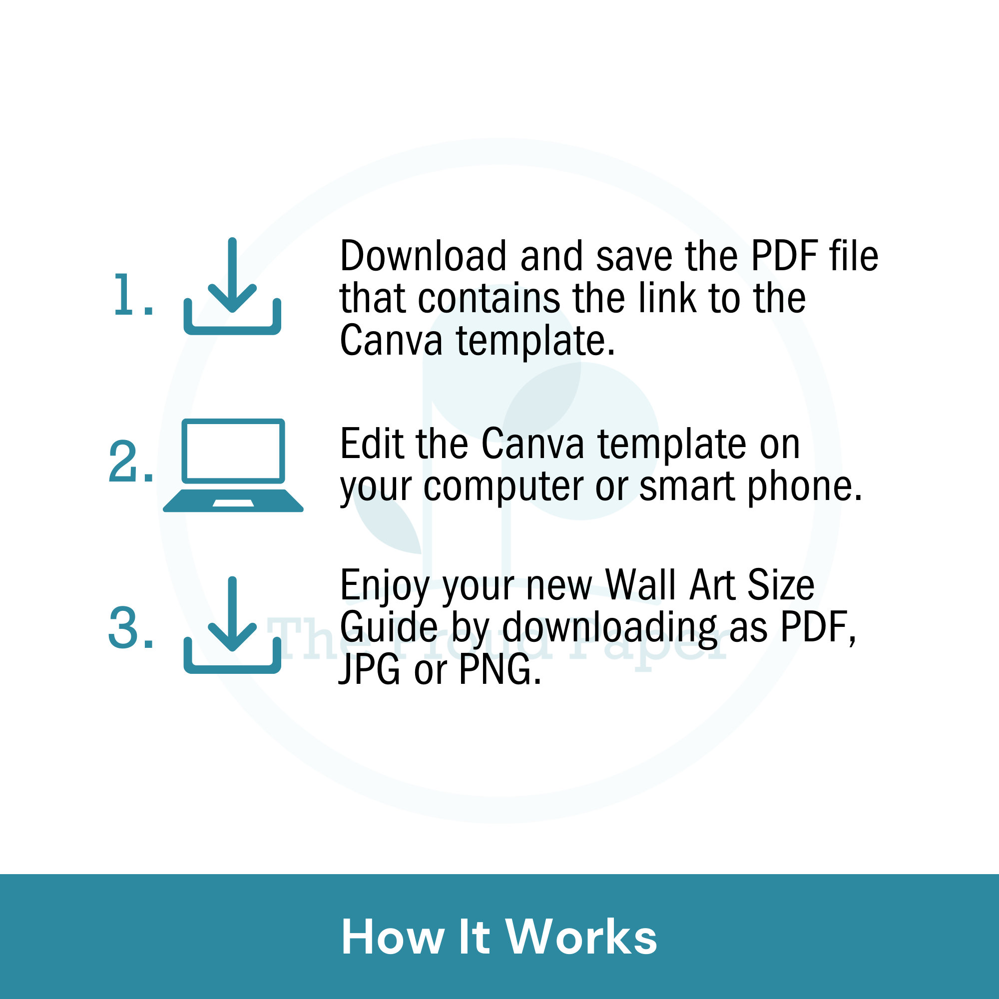 Editable Wallart Size Guide Inches, Living Room Wall Decor Size Chart ...