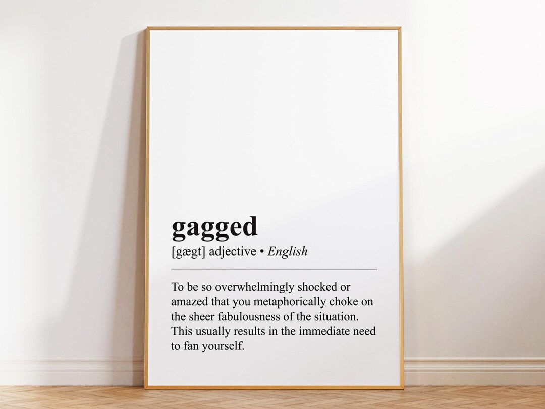 Printable Funny LGBTQ College Wall Art, gagged Definition Print Poster ...