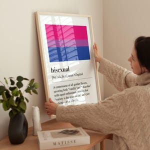 Bisexual Pride Flag Dictionary Print - LGBTQ Wall Art (digital Download ...