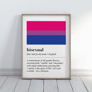 Bisexual Pride Flag Dictionary Print - LGBTQ Wall Art (digital Download ...