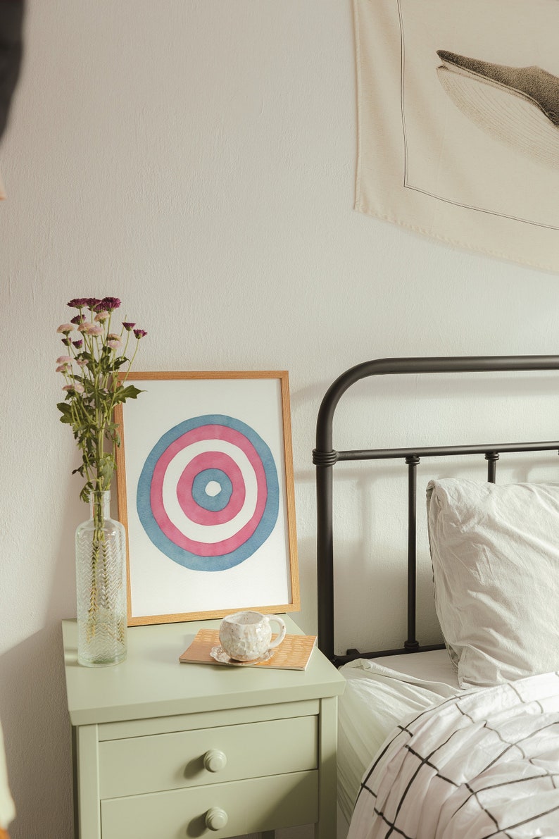 Printable Subtle Trans Pride Apartment Decor, Trans Art Aesthetic Room ...