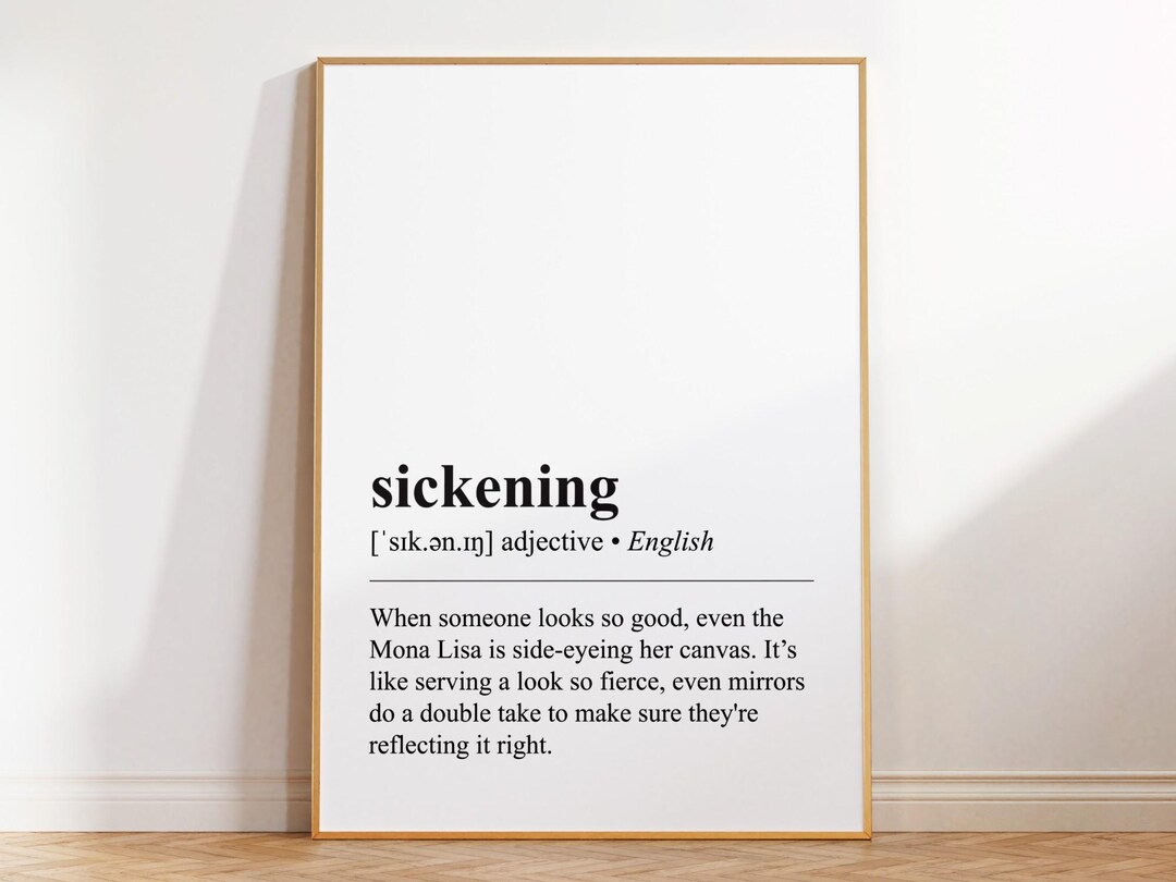 Printable LGBTQ Funny Definition Print Poster, Sickening Definition ...