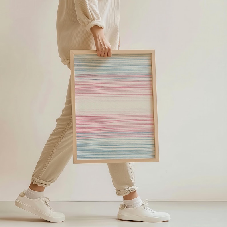 Subtle Transgender Pride Print, Minimalistic Queer Gift, Abstract ...