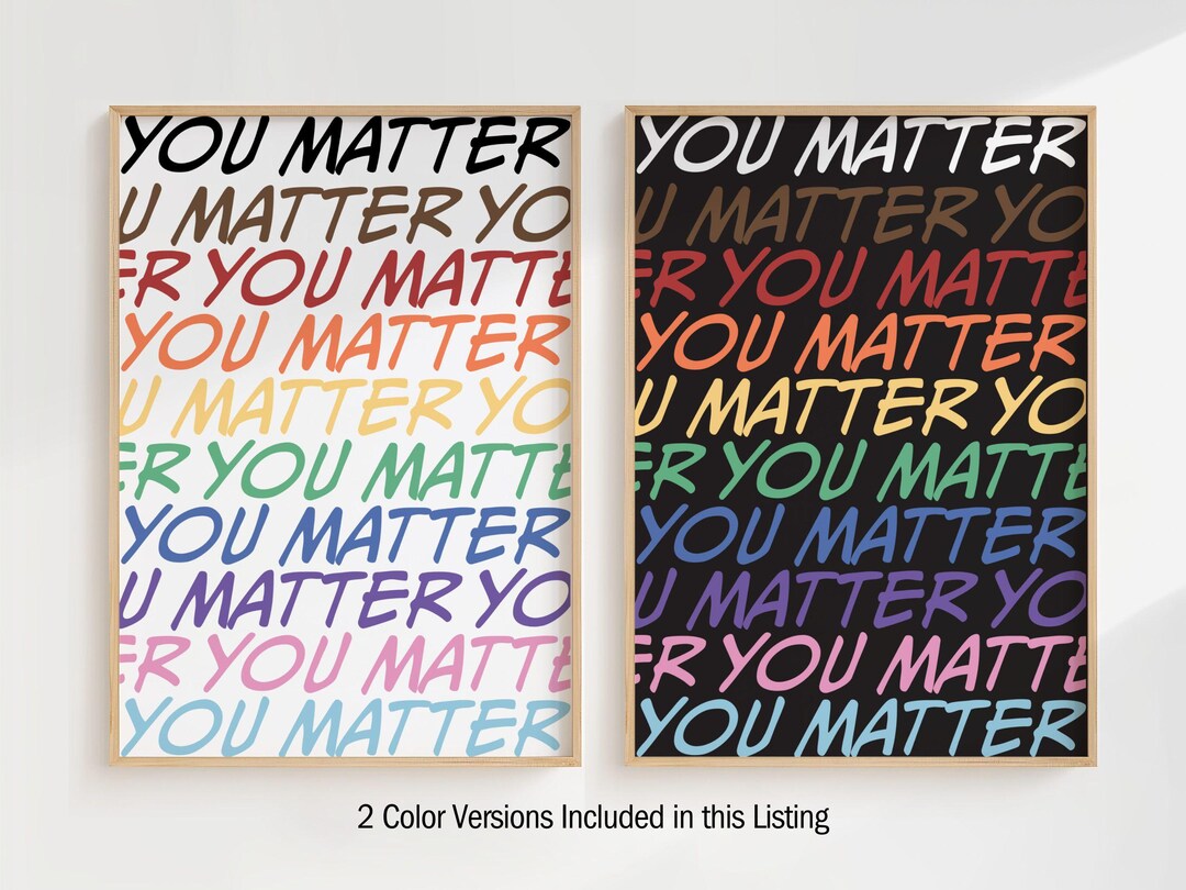 You Matter Positive Affirmation Printable Poster, Inspirational ...