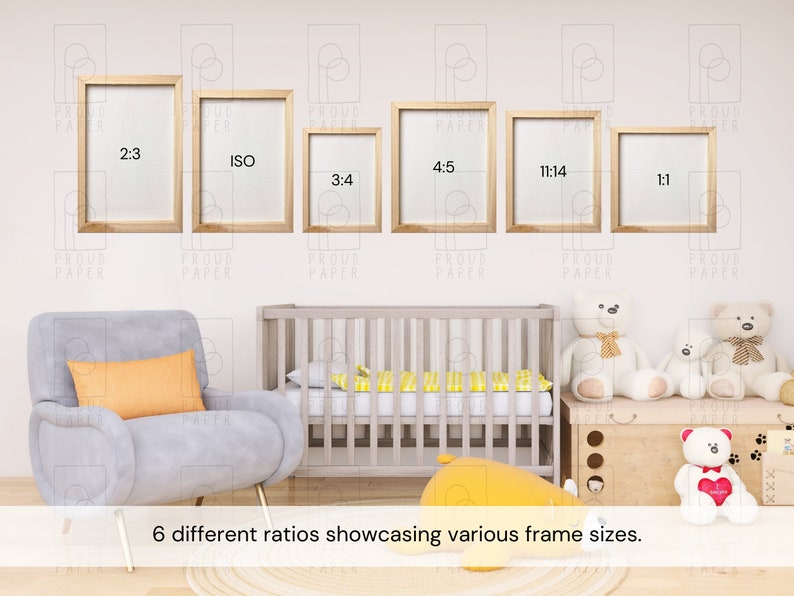 Wall Art Size Guide for Nursery Wall Art, Poster Size Chart, Gallery ...