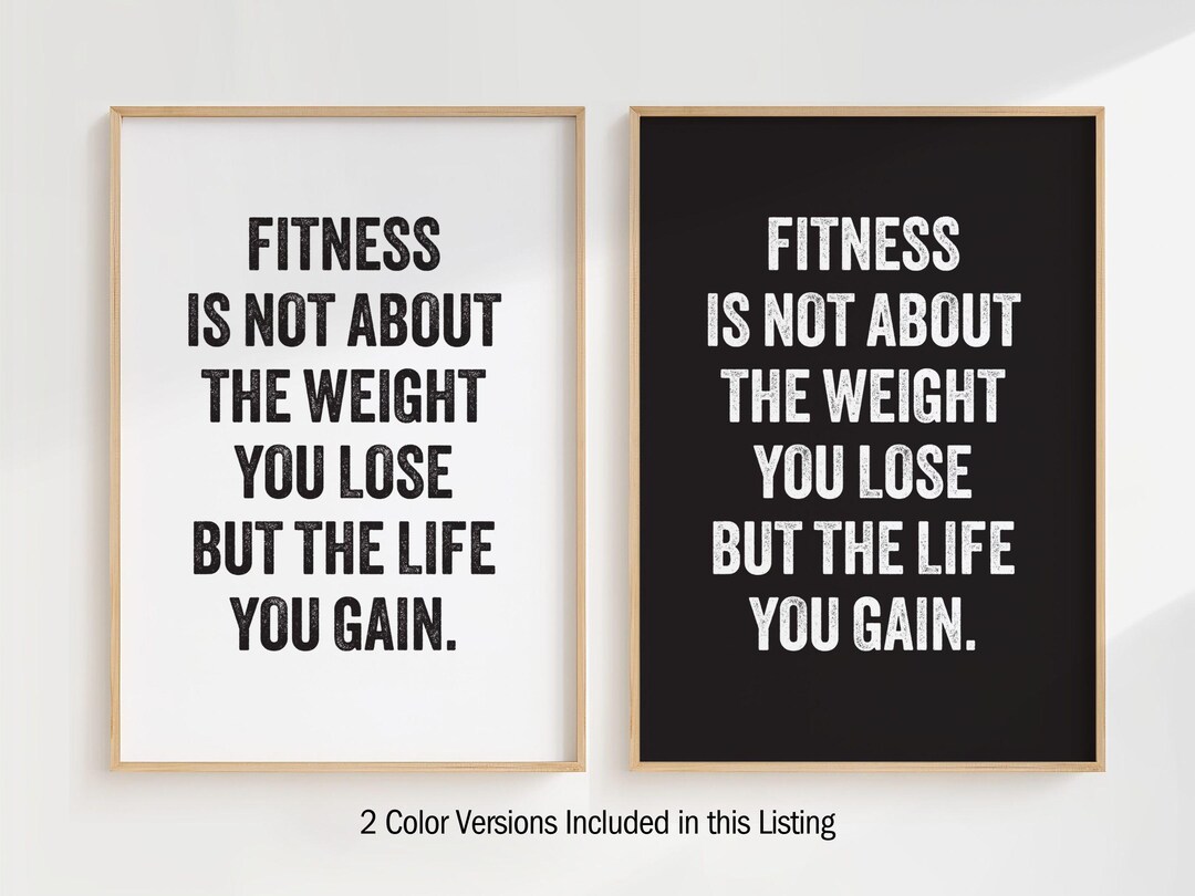 Gym Poster Motivational Fitness Quote, Inspirational Quote Home Gym ...