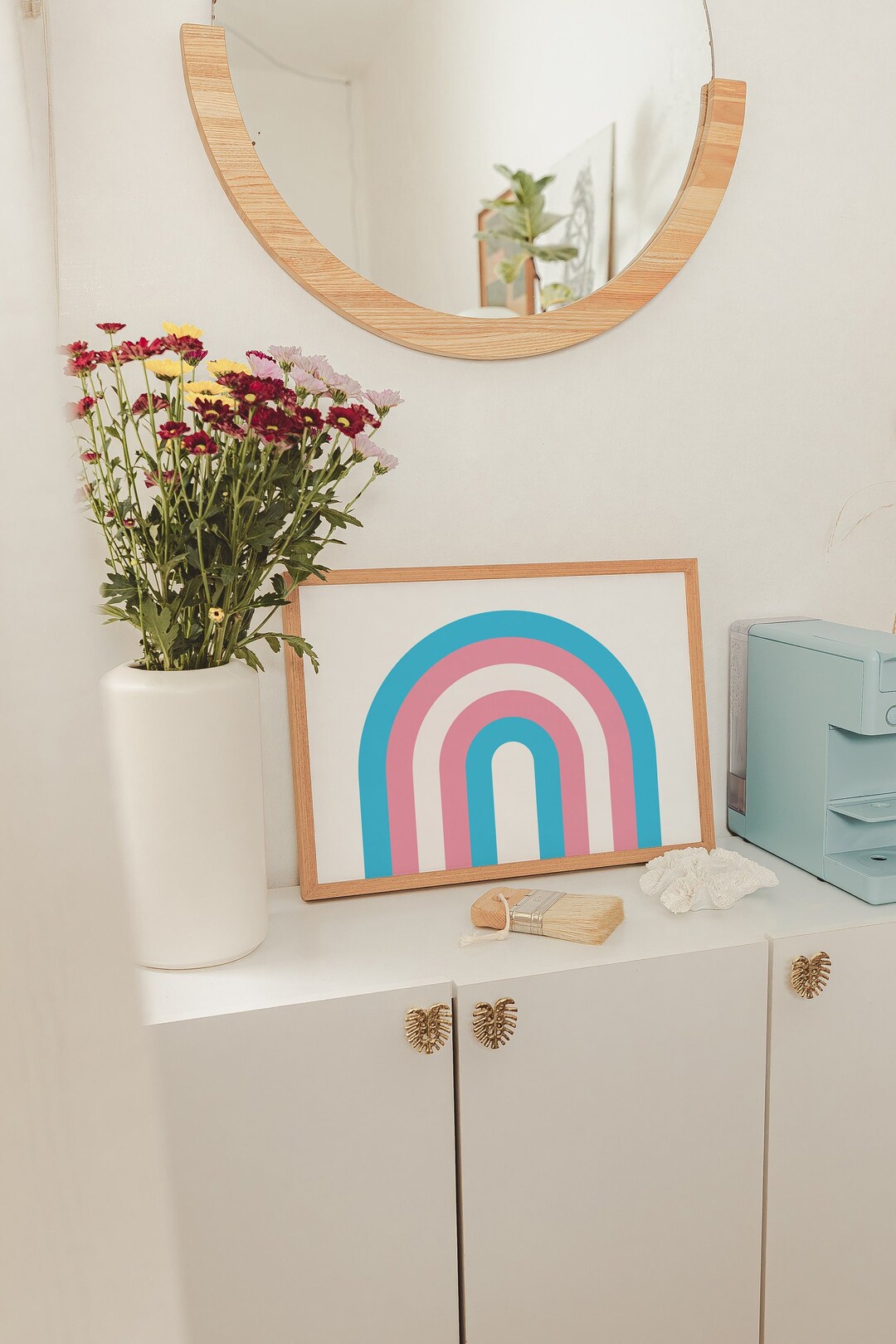 Trans Pride Rainbow Art Print: Minimalist LGBTQ Decor (digital Download ...
