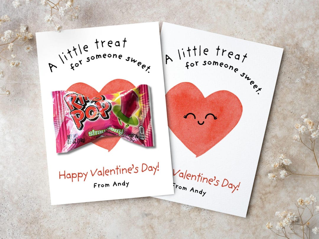 Valentines Day Candy Card: Editable Classroom Treat (digital Download ...