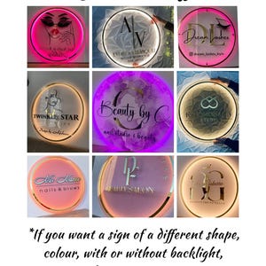 Glow up Your Business : Led Backlit Logo Sign for Beauty Studios ...