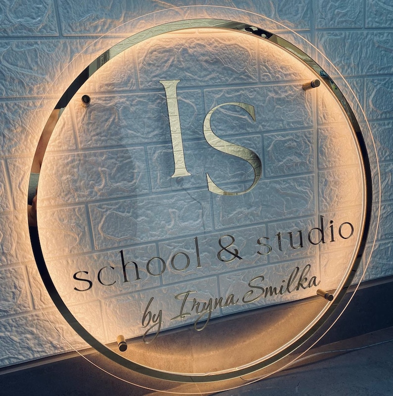 Custom Beauty Salon Logo Sign Backlit, Personalized Acrylic Salon Sign ...